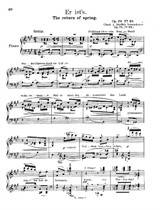 Er ist's (Spring is Here) Arrangement for Piano, Op.79 No.24 by Robert ...